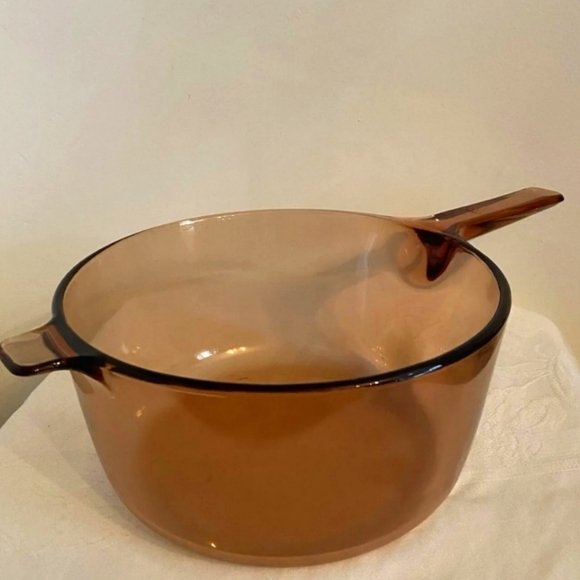 Corningware | Kitchen | Vintage Corning Vision 25 L Amber Glass Pot ...